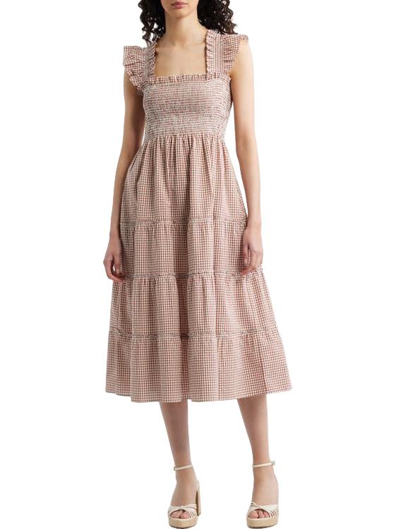 HILL HOUSE HOME Hill House Home The Ellie Smocked Waist Midi Dress
